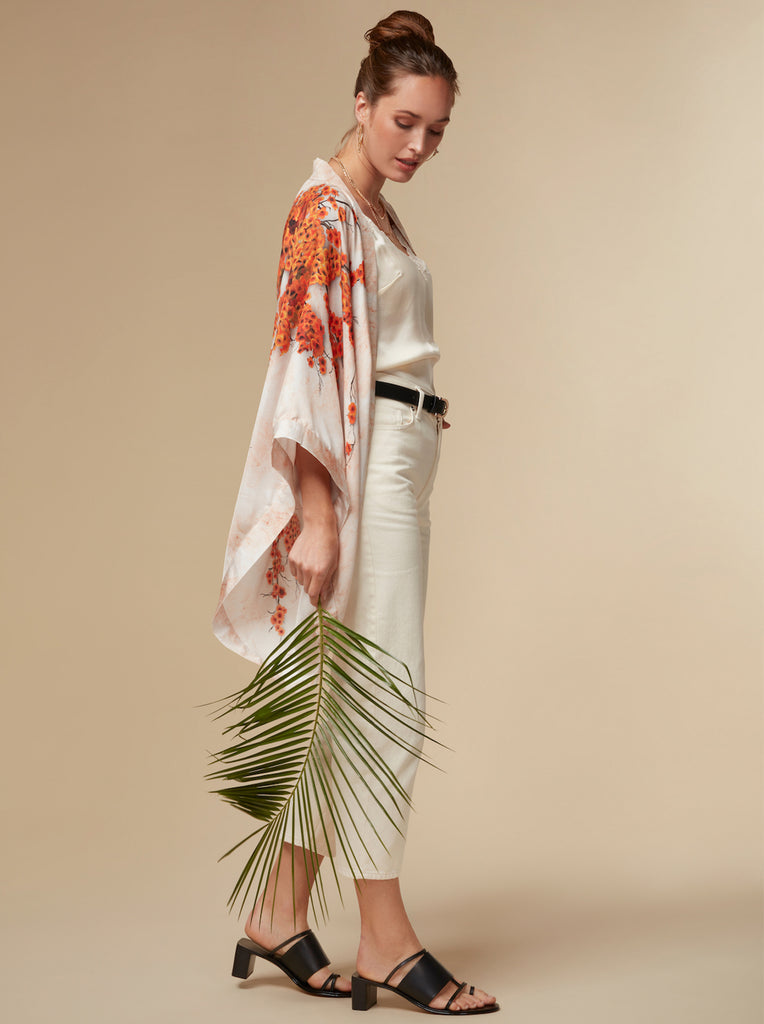 KAYLL Silk Womens Top - Bolero - Alice Silk Kimono Top - made in London